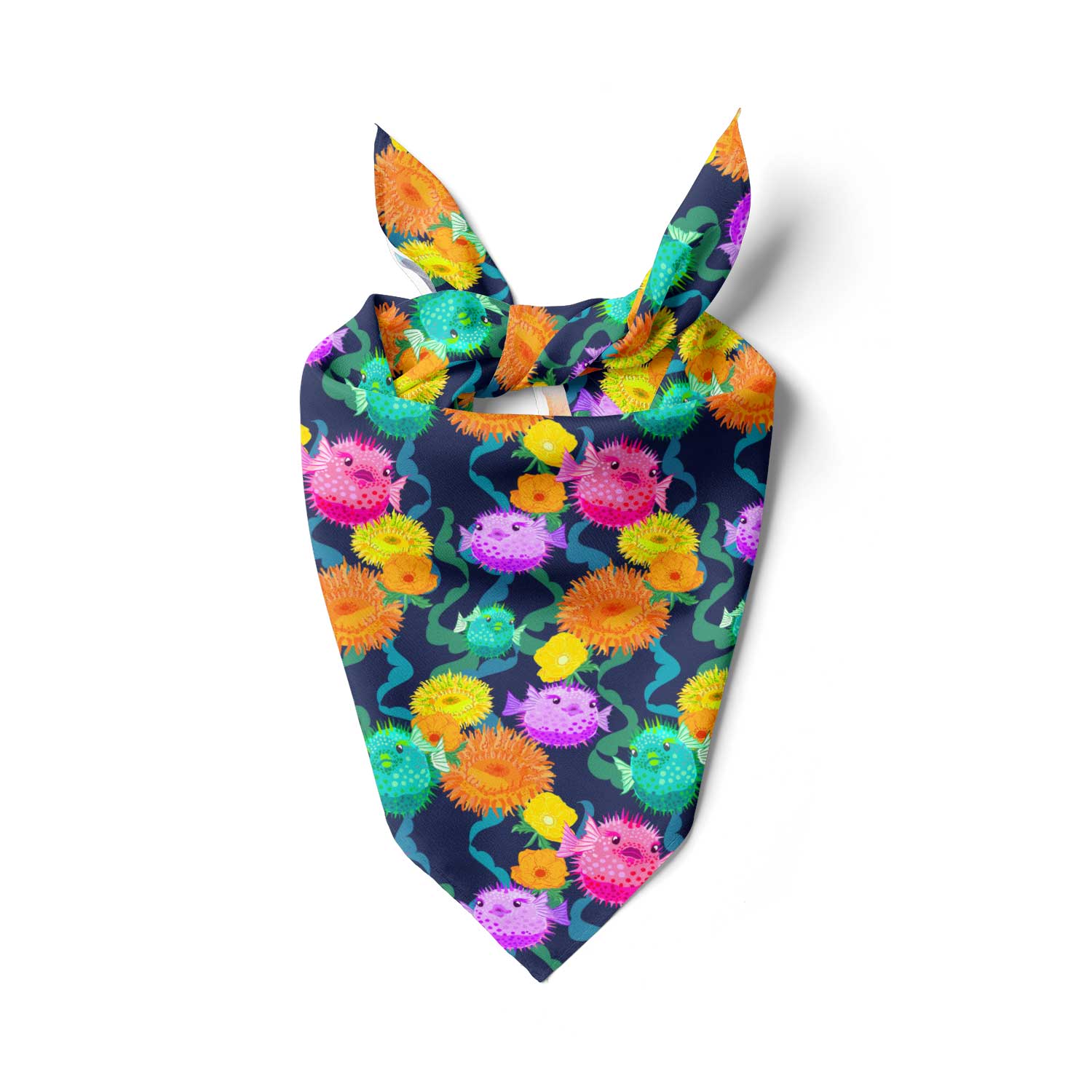 Anemones and Puffer Fish Bandana – Ferry Fancy