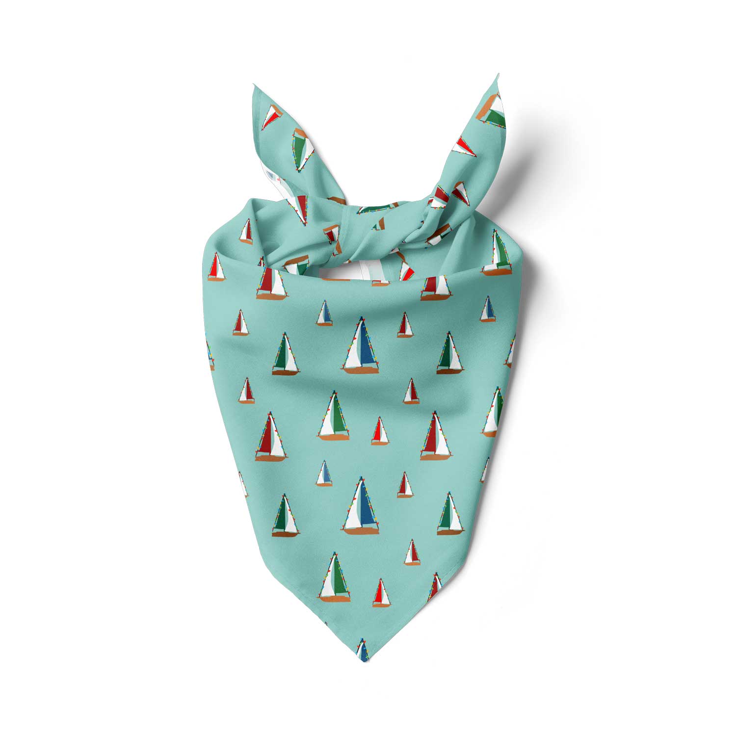 Sailboat Lights: Tis The Seas-on Bandana – Ferry Fancy